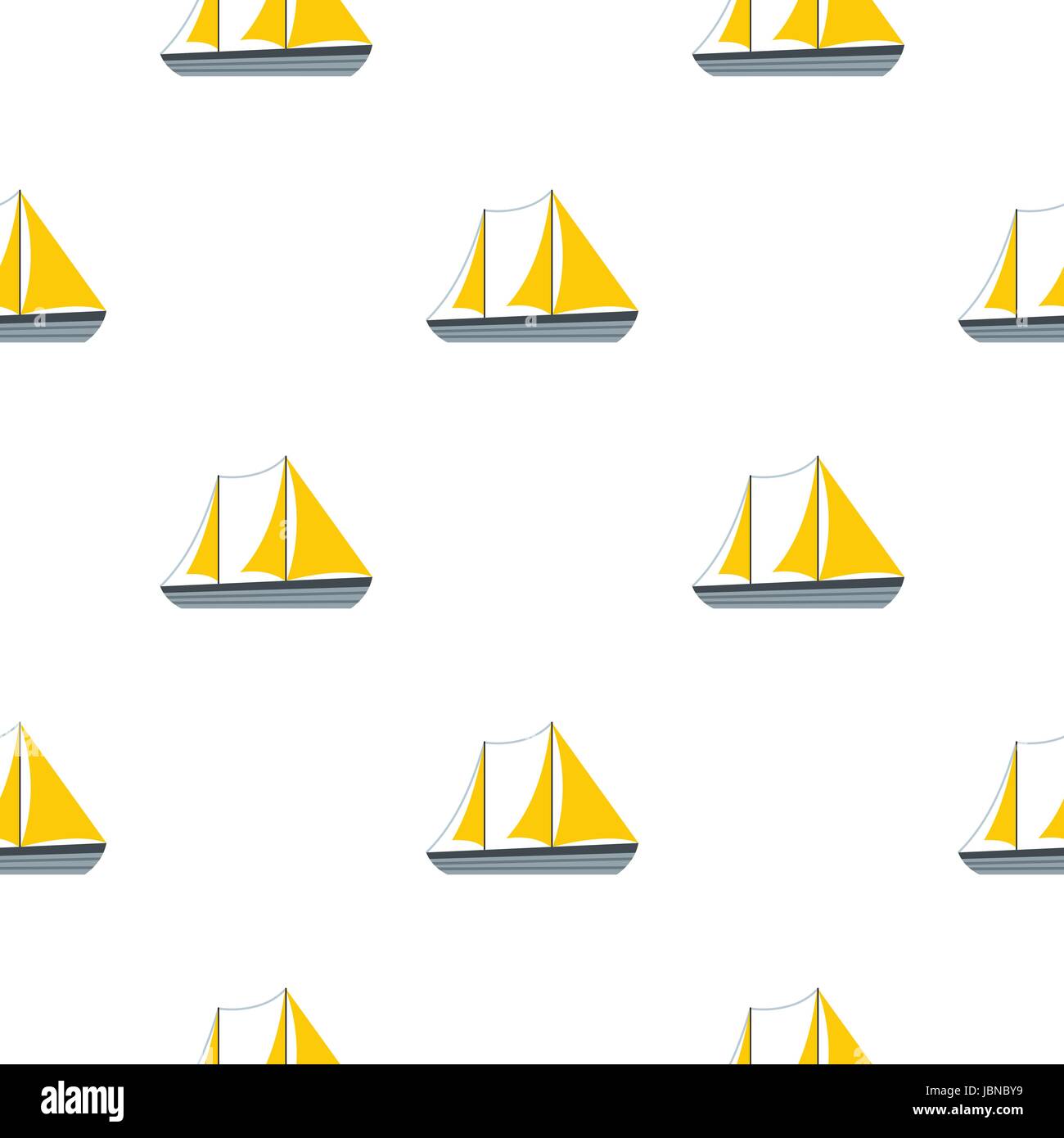 Ship pattern seamless background in flat style repeat vector ...