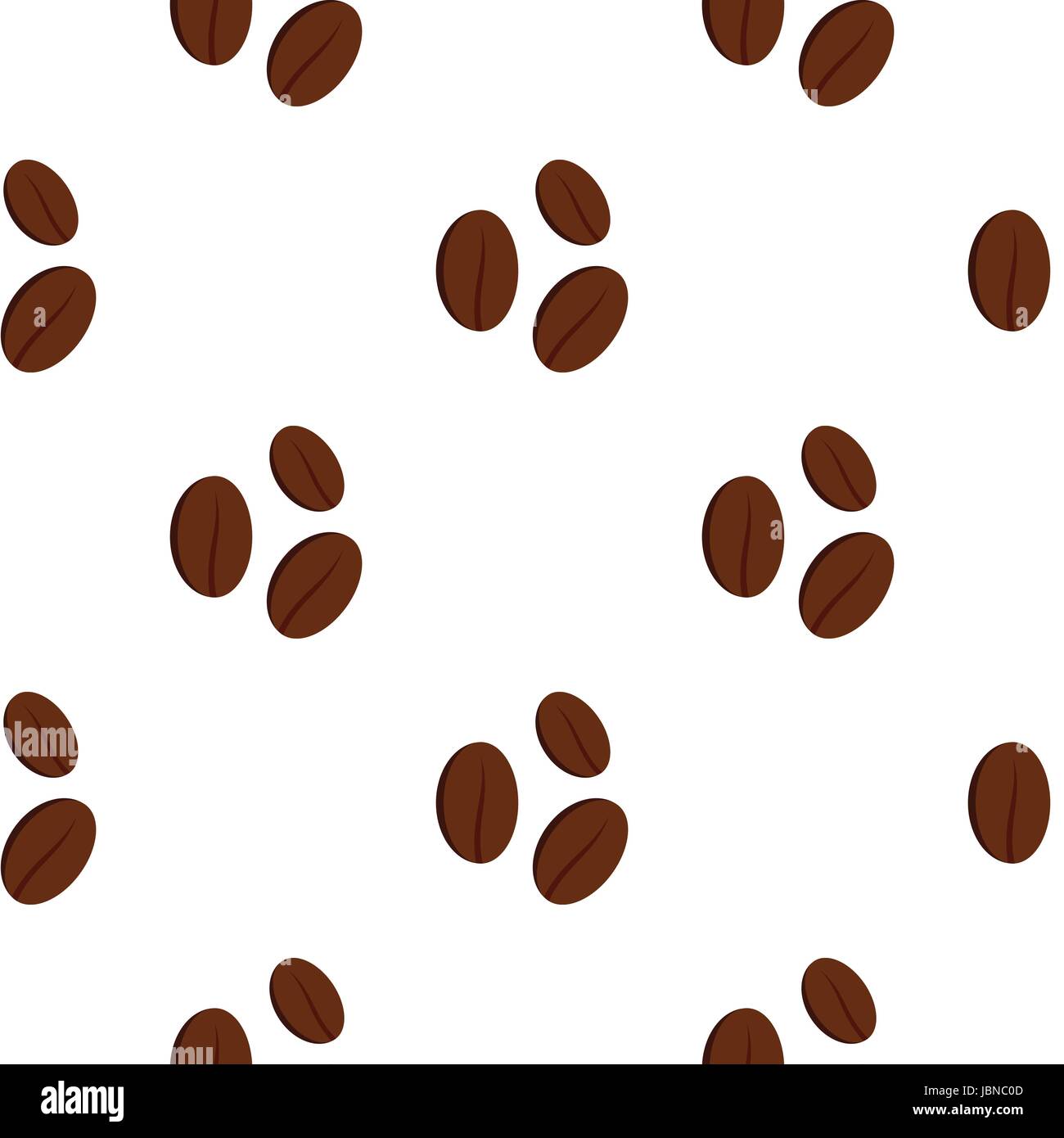 Coffee beans pattern seamless background in flat style repeat vector ...