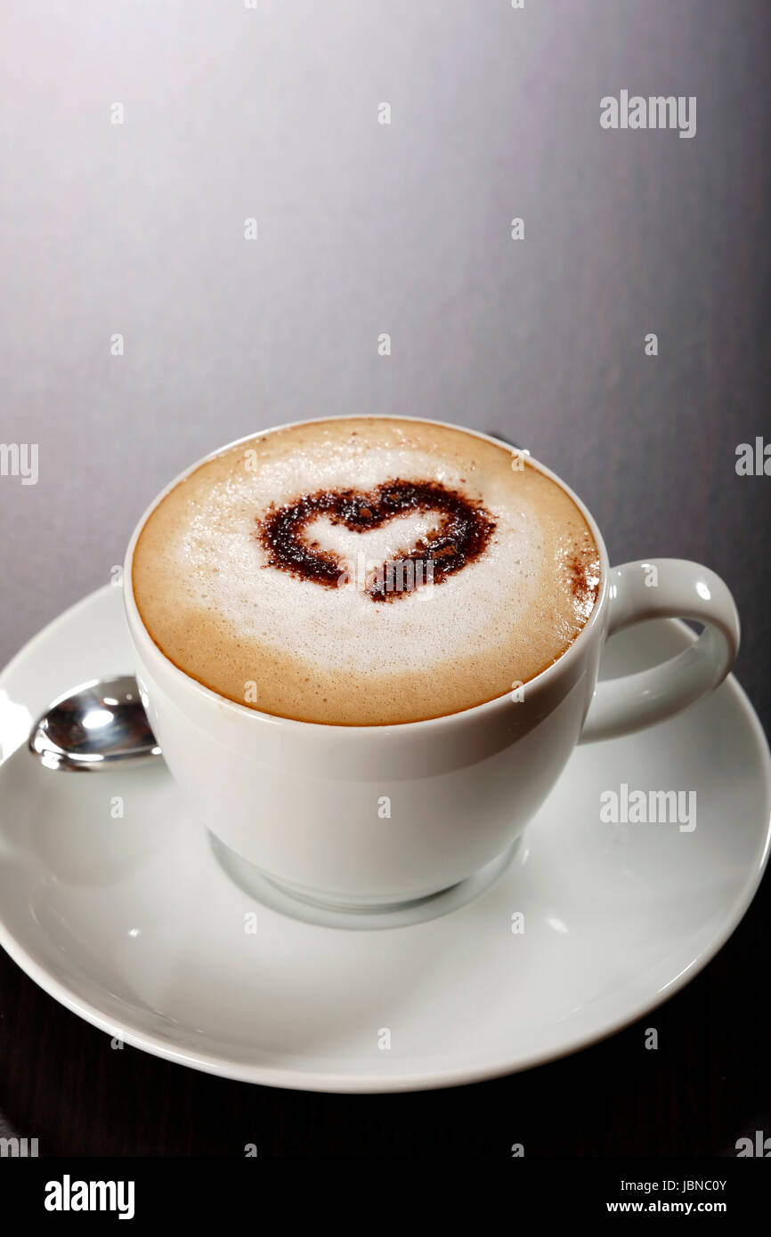 cup of coffee with heart Stock Photo - Alamy