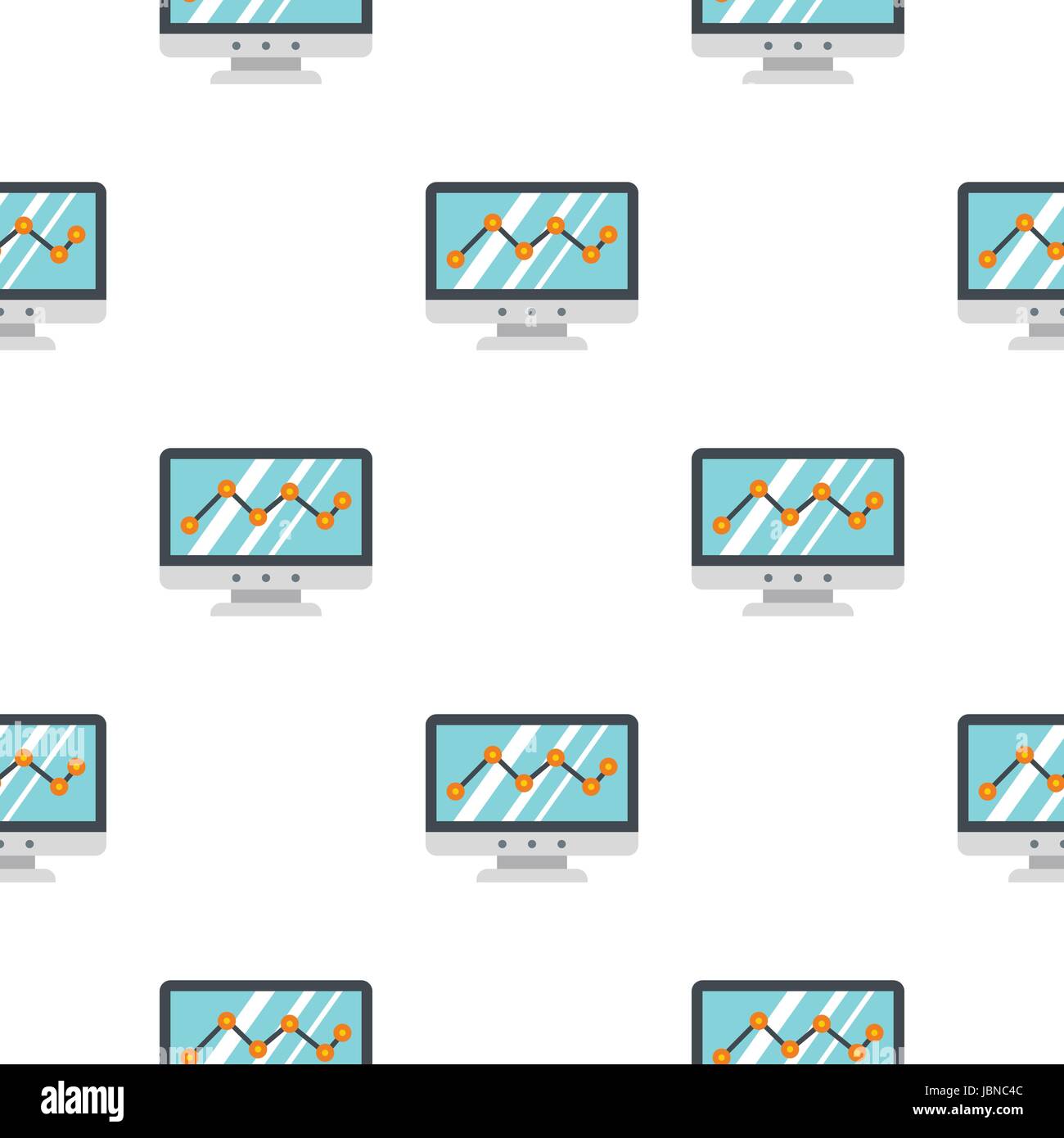 Computer monitor with business graph pattern seamless background in ...