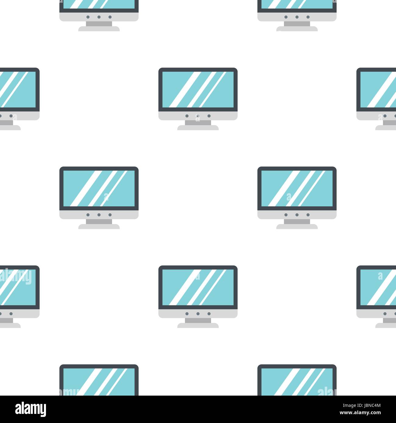 Blank computer monitor pattern seamless background in flat style repeat ...