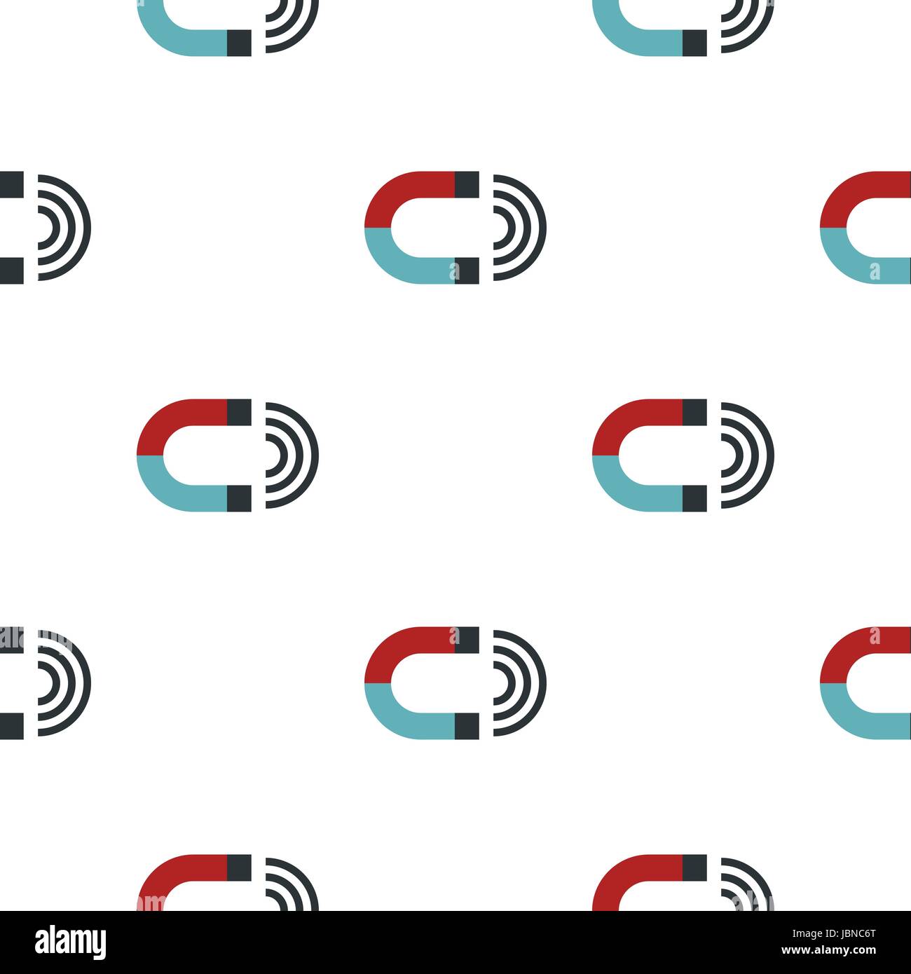 Magnet pattern seamless background in flat style repeat vector ...