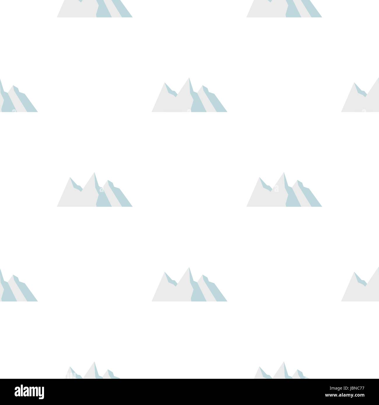 Snowy mountains pattern seamless background in flat style repeat vector ...