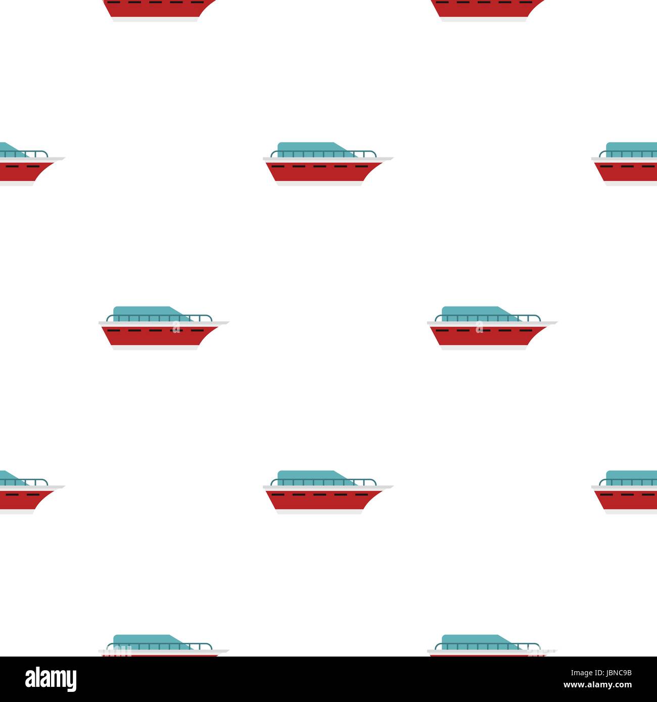 Yacht pattern seamless background in flat style repeat vector ...