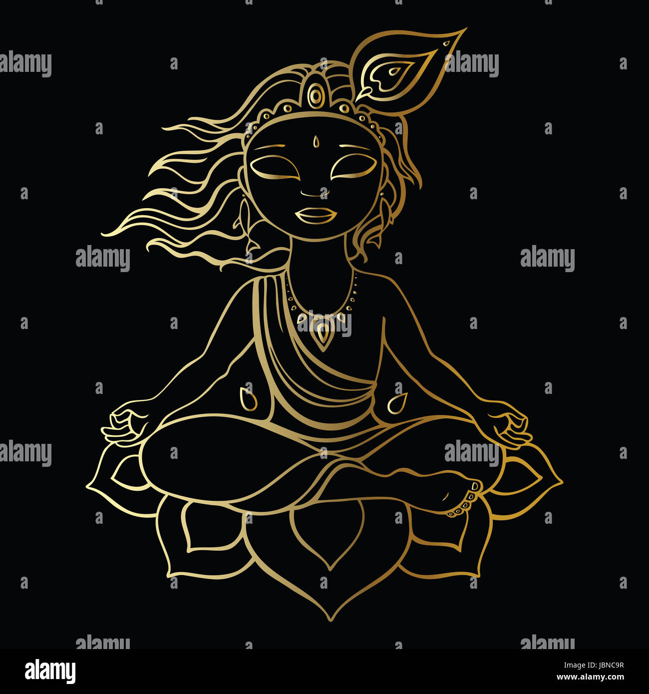 Krishna vector hi-res stock photography and images - Alamy