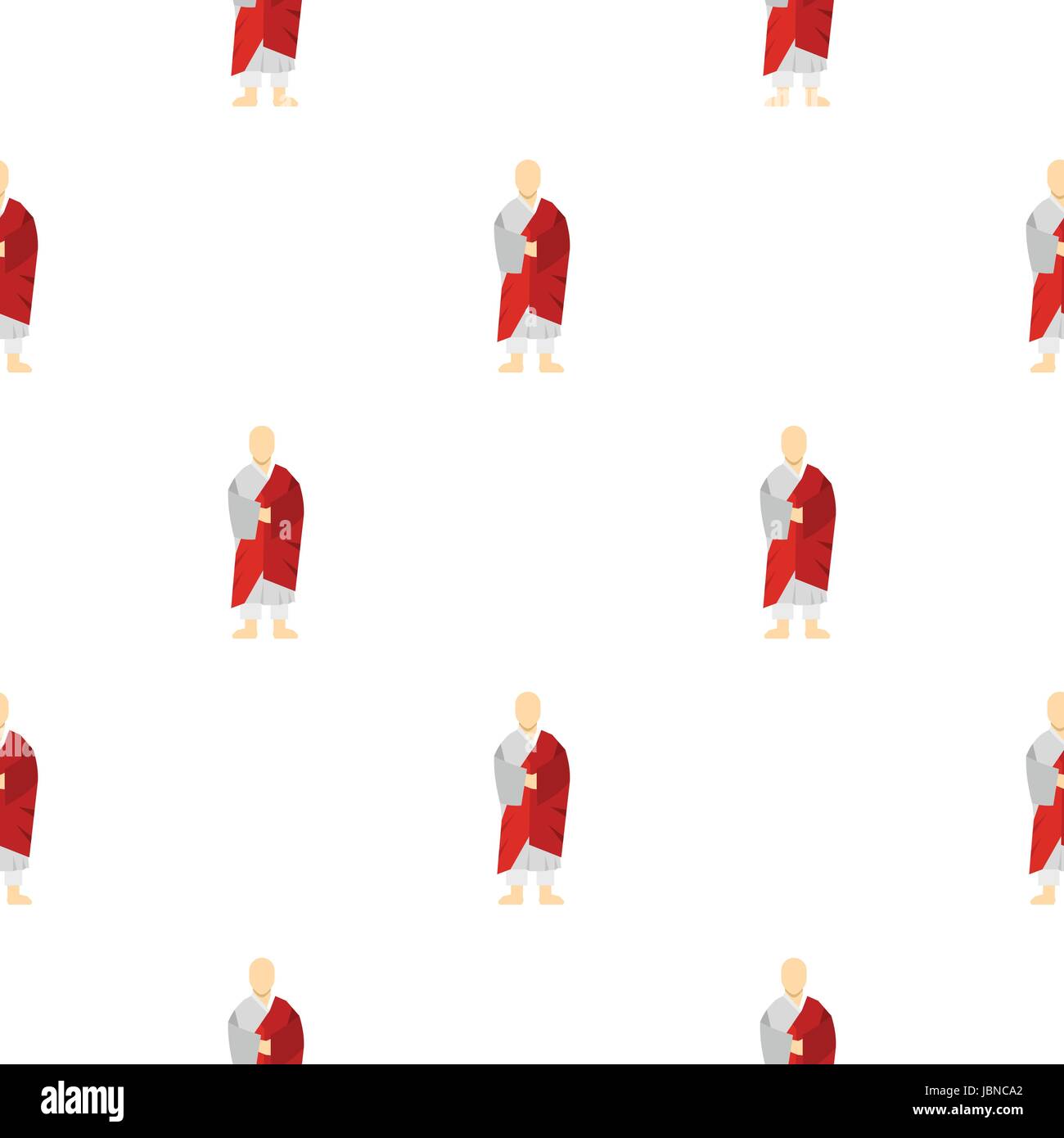 Korean monk pattern seamless background in flat style repeat vector ...