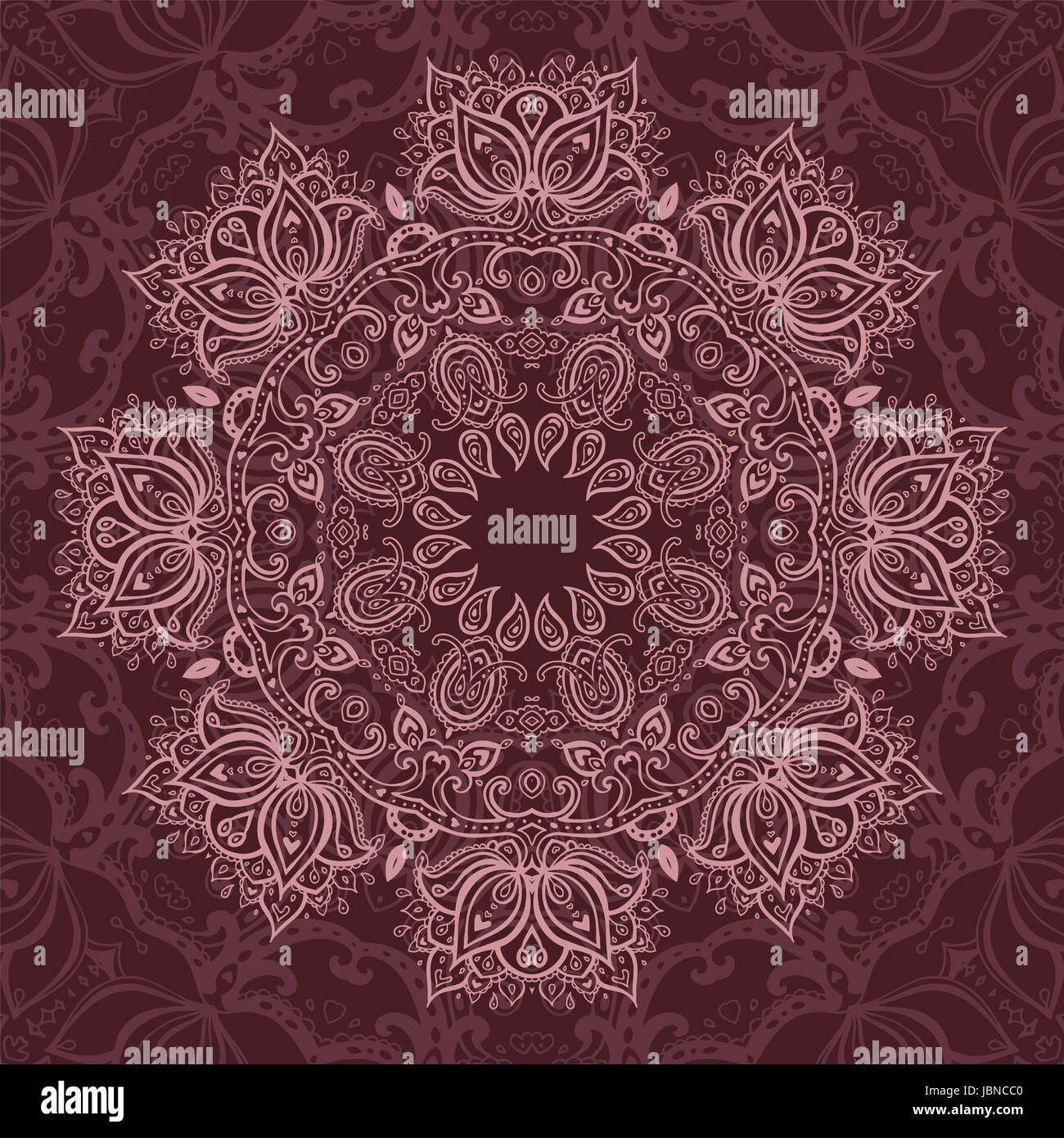 Vector vintage background. Mandala. Indian decorative pattern Stock ...
