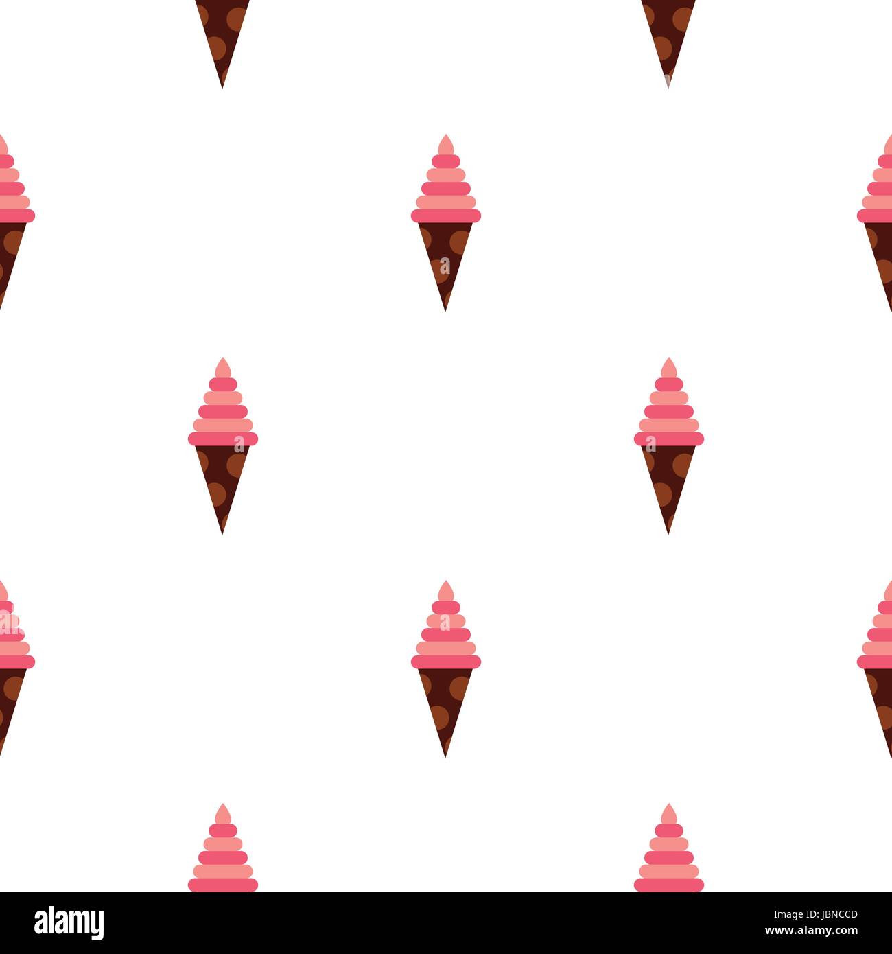 Fruit cone pattern seamless background in flat style repeat vector ...