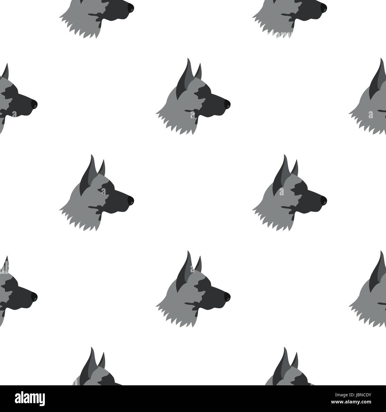 Shepherd dog pattern seamless background in flat style repeat vector ...