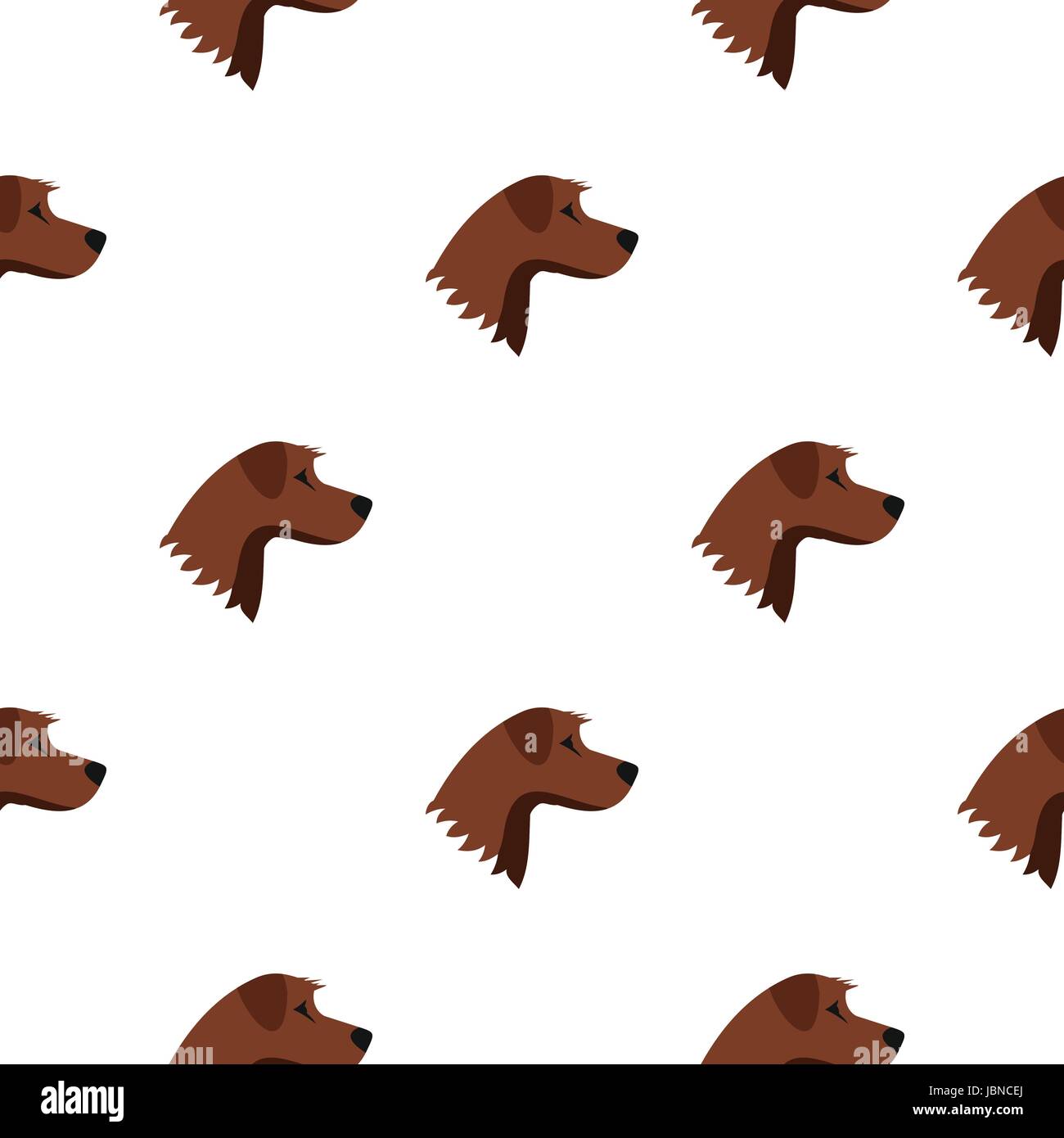 Dog pattern seamless background in flat style repeat vector ...