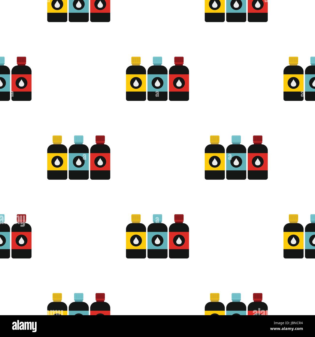 Printer ink pattern seamless background in flat style repeat vector ...