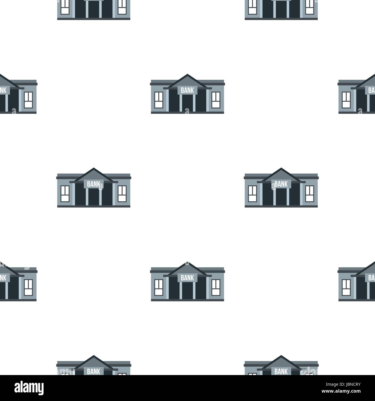 Bank pattern seamless background in flat style repeat vector ...