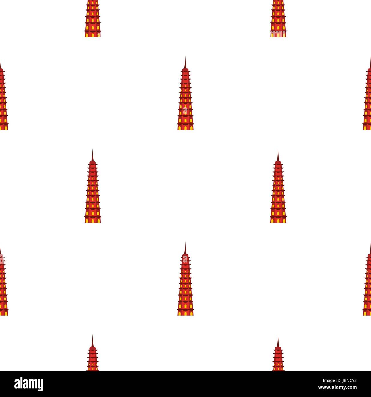 Temple pattern seamless background in flat style repeat vector ...