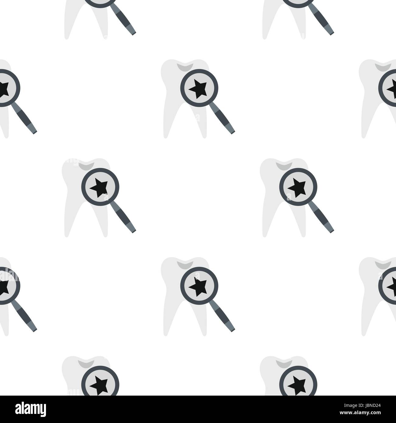 Inspection of tooth pattern seamless background in flat style repeat ...