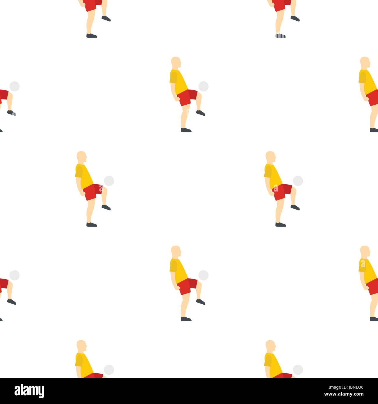 Soccer player pattern seamless background in flat style repeat vector ...