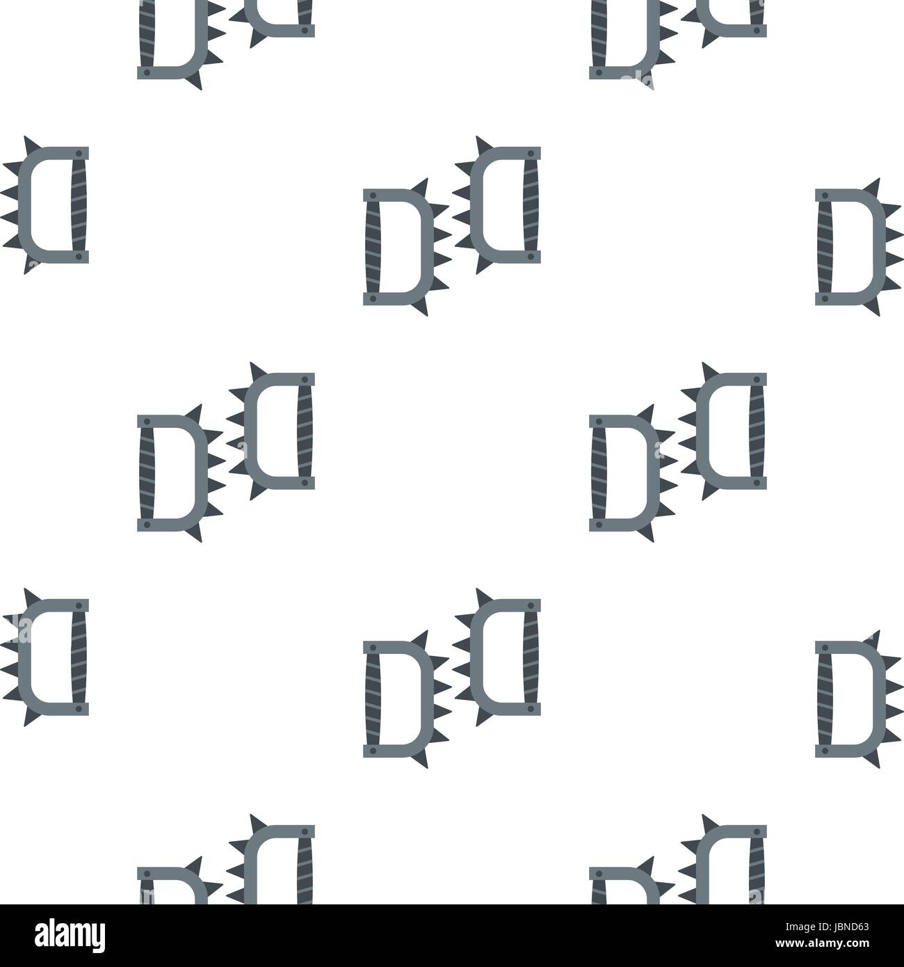 Japanese knuckles with spikes pattern seamless background in flat style ...