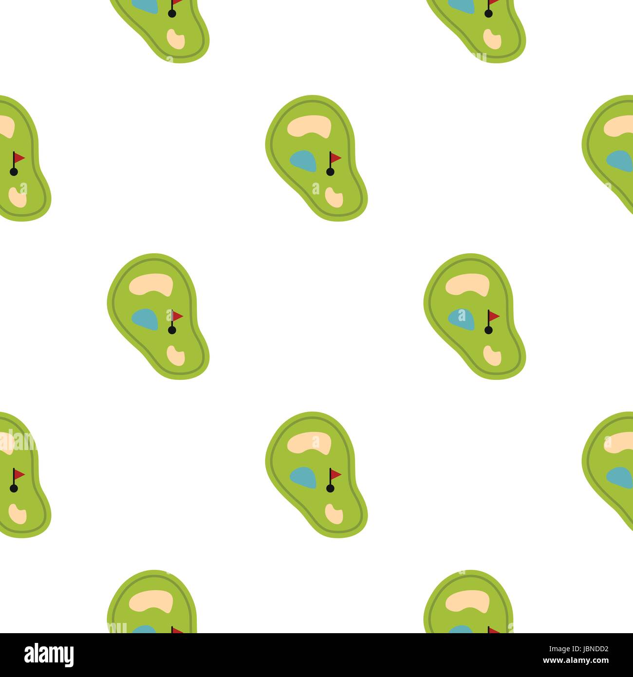 Golf course map with pond pattern seamless background in flat style ...
