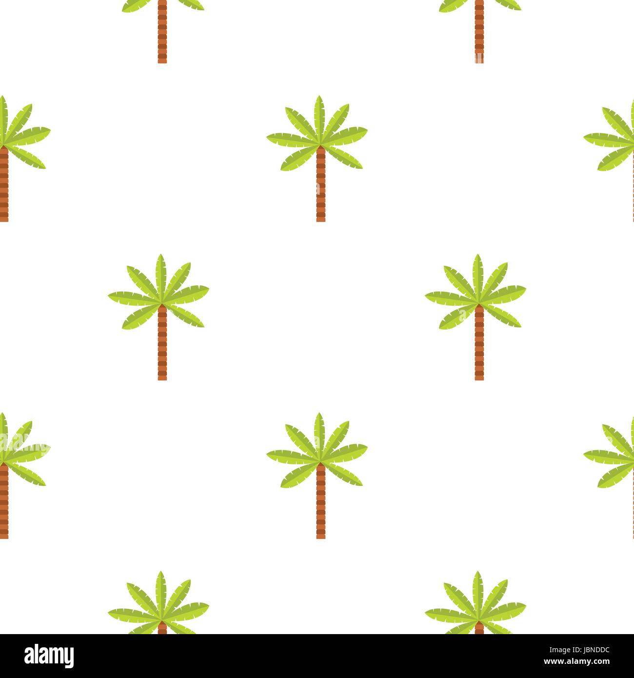 Green palm tree pattern seamless background in flat style repeat vector ...