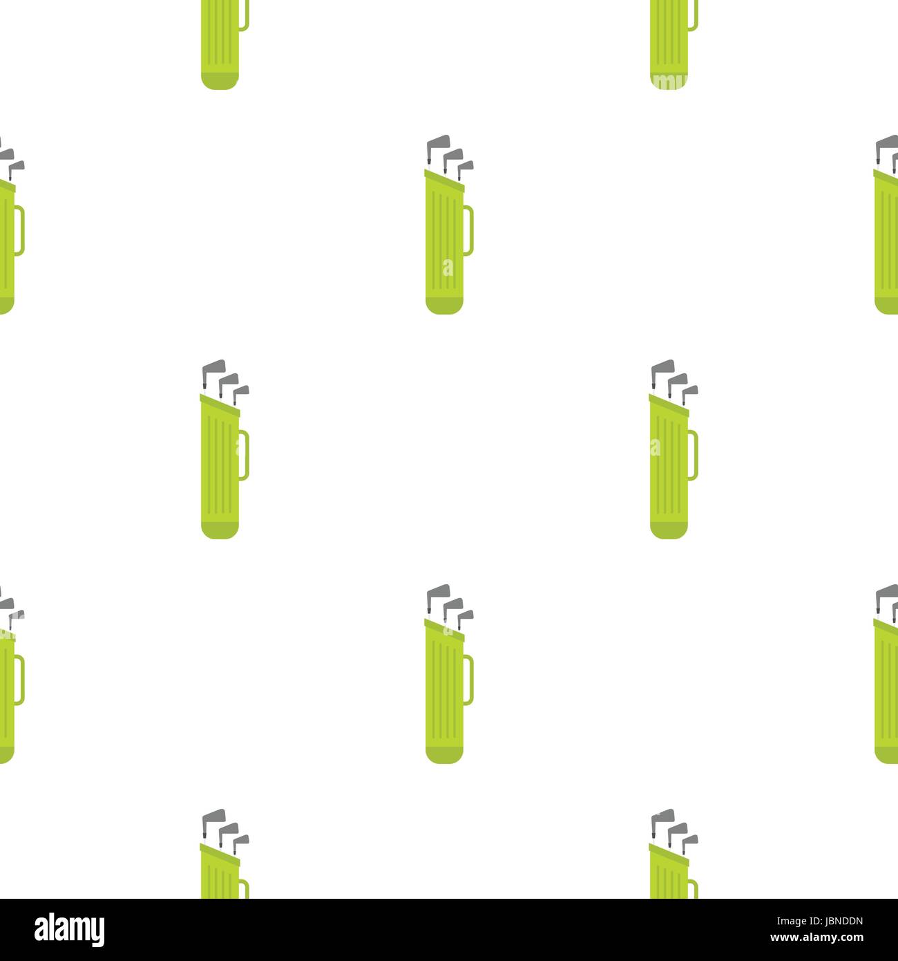 Golf bag with clubs pattern seamless background in flat style repeat ...