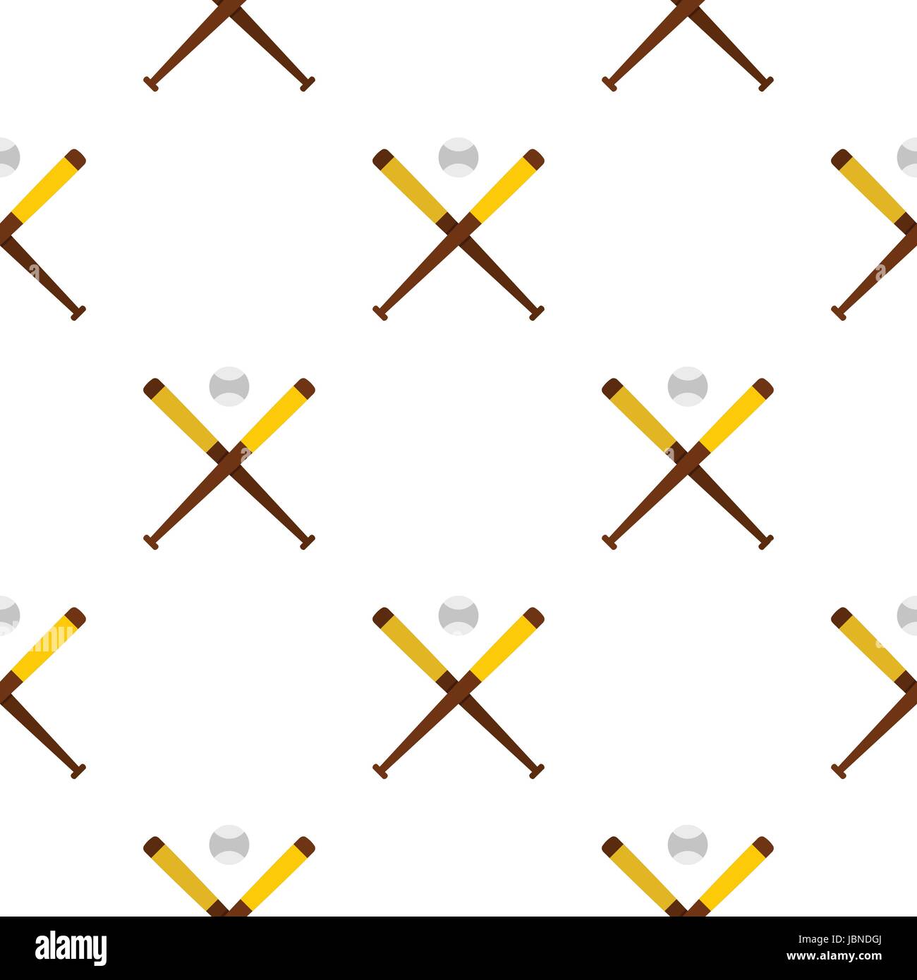 Baseball bats and baseball pattern seamless background in flat style ...