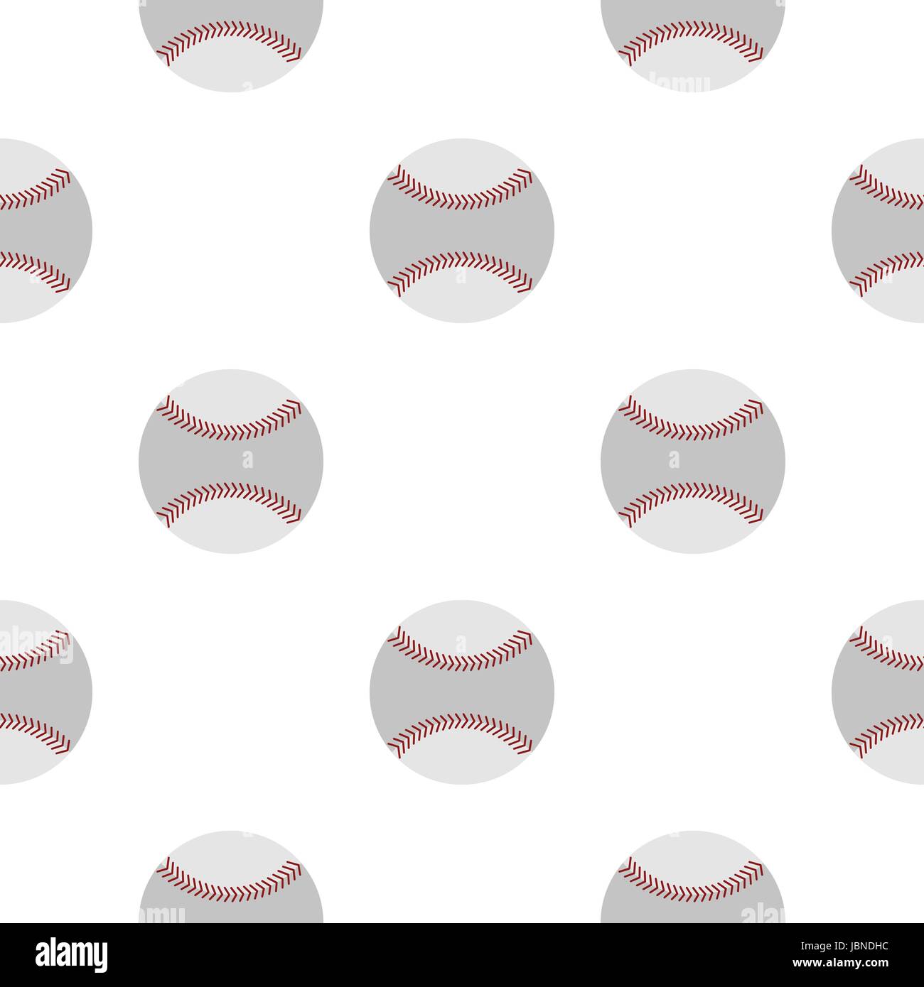 Softball ball pattern seamless background in flat style repeat vector ...