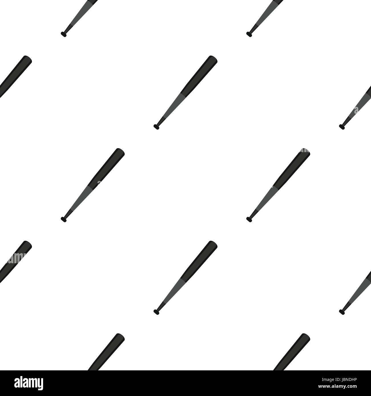 Wooden baseball bat pattern seamless background in flat style repeat ...