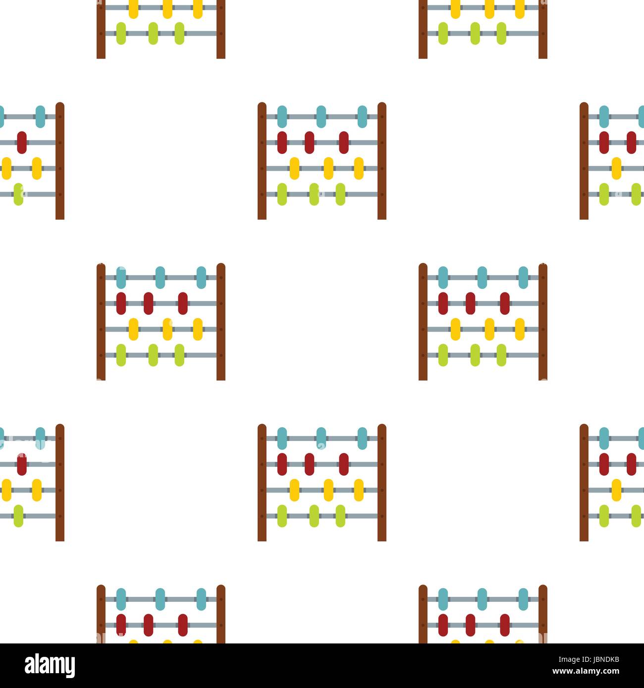 Children abacus pattern seamless background in flat style repeat vector ...