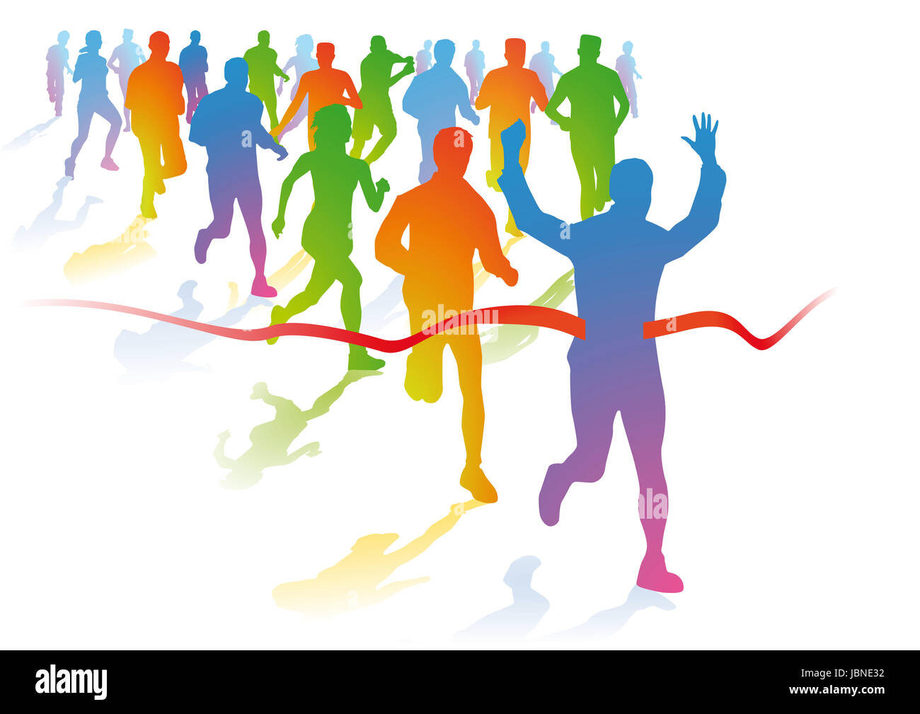 Marathon Runners Cut Out Stock Images & Pictures - Alamy