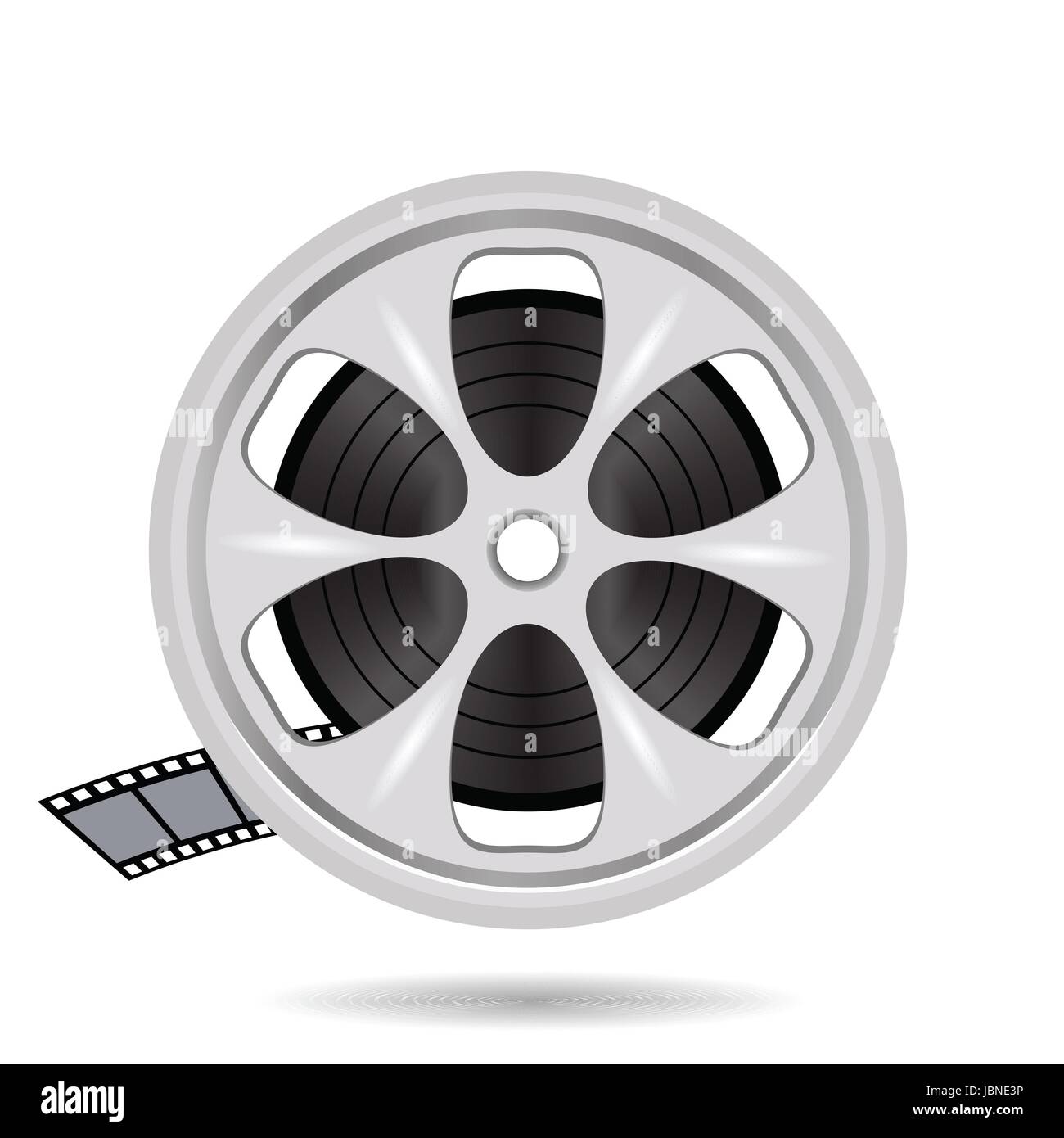 colorful illustration with cinema film tape on disc for your design ...
