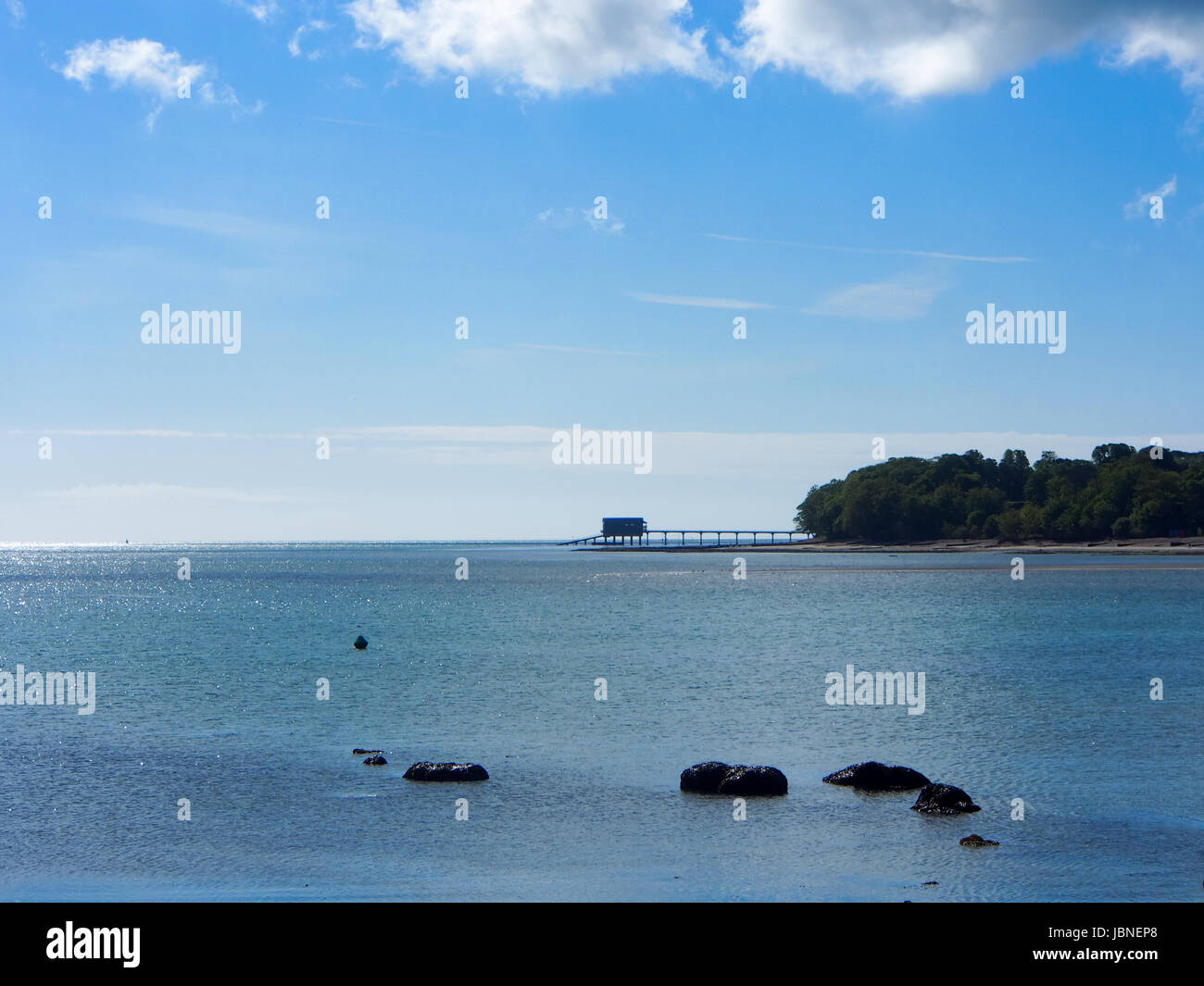 Bembridge lifeboat station as seen fromSt Helen's, across priory bay on ...