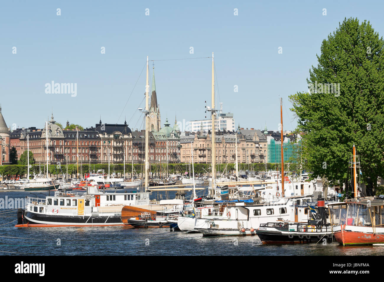 Stockholm, Sweden - Boats at the waterfront Stock Photo - Alamy