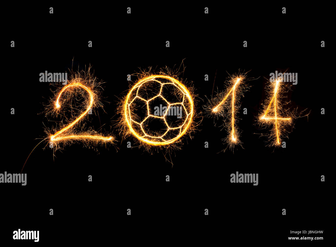 Fifa world cup 2014, Brazil. Soccer ball and the numbers 2014 made of ...