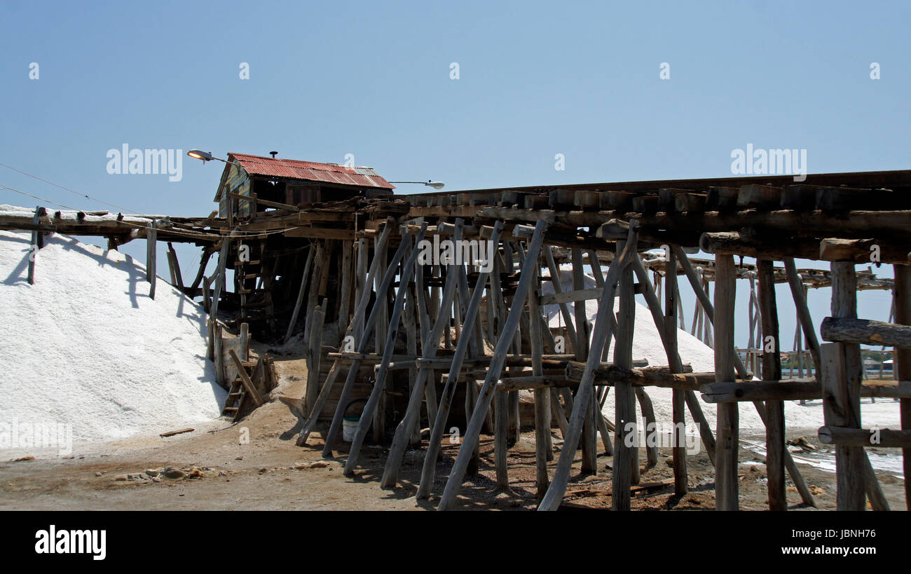 old weathered caribbean salt refinery Stock Photo - Alamy