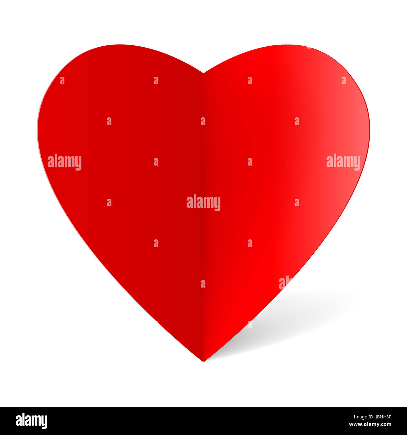 Red folded paper heart for your design Stock Photo - Alamy