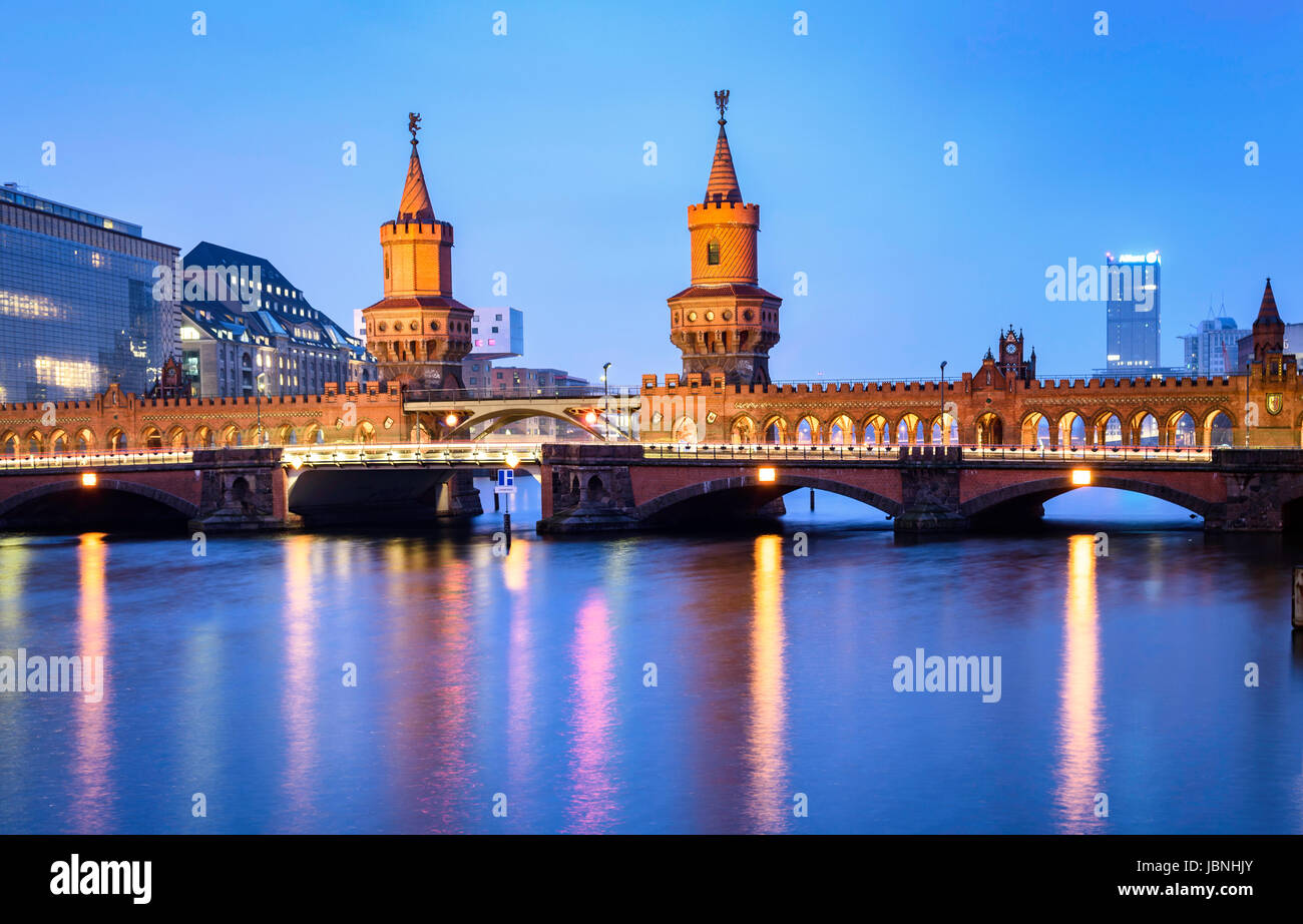 The Oberbaumbrücke, a landmark bridge in Berlin Stock Photo - Alamy