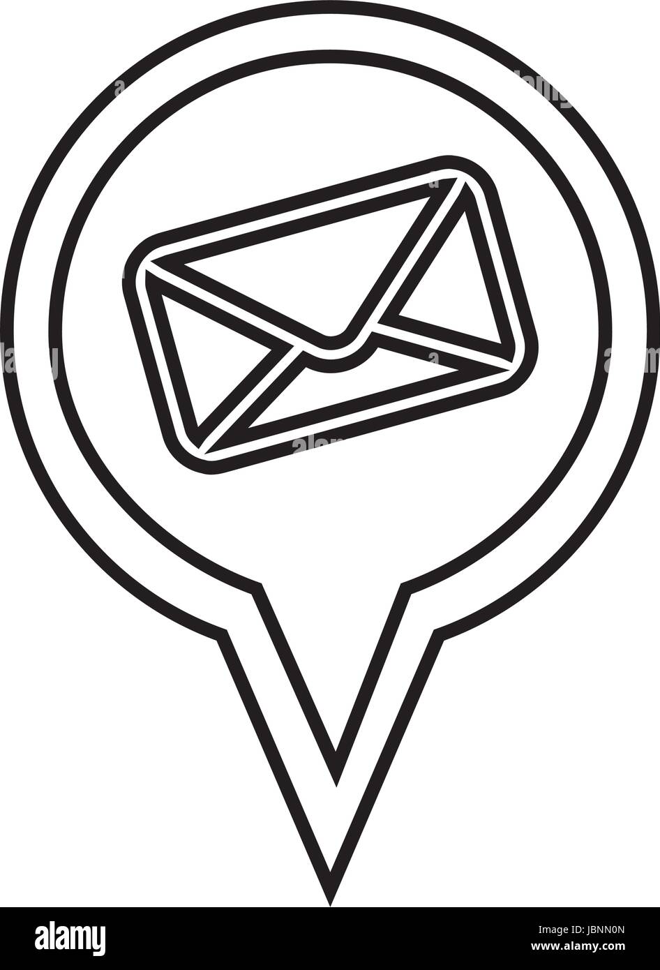 Envelope location pin Stock Vector Images - Alamy