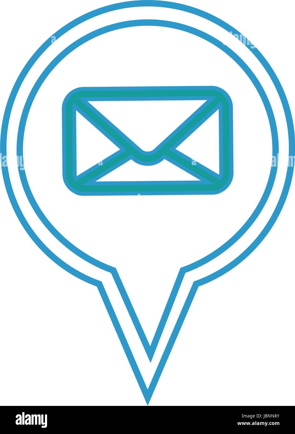 Envelope location pin Stock Vector Images - Alamy
