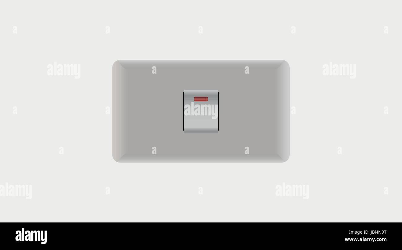 Wall electricity button switch Vector and illustration Stock Vector ...