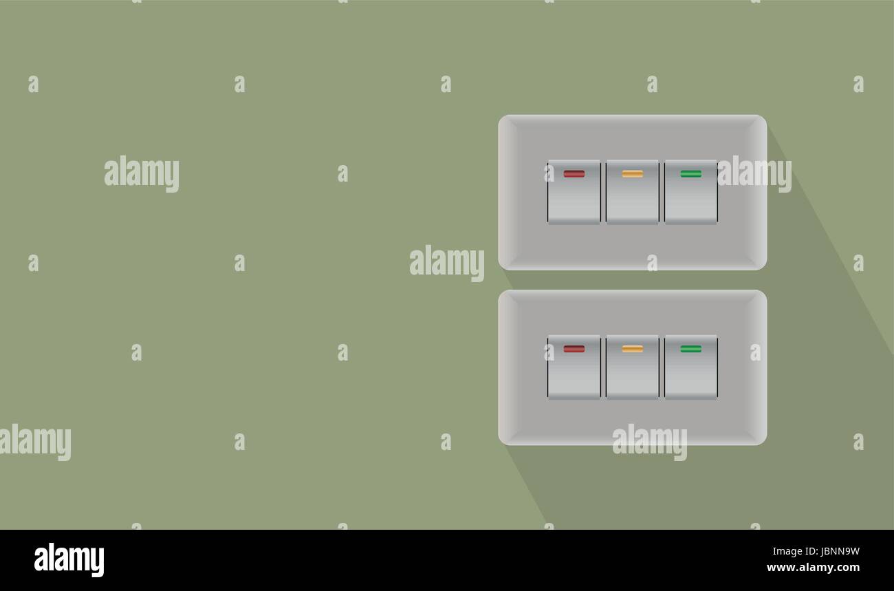 Wall electricity button switch Vector and illustration Stock Vector ...