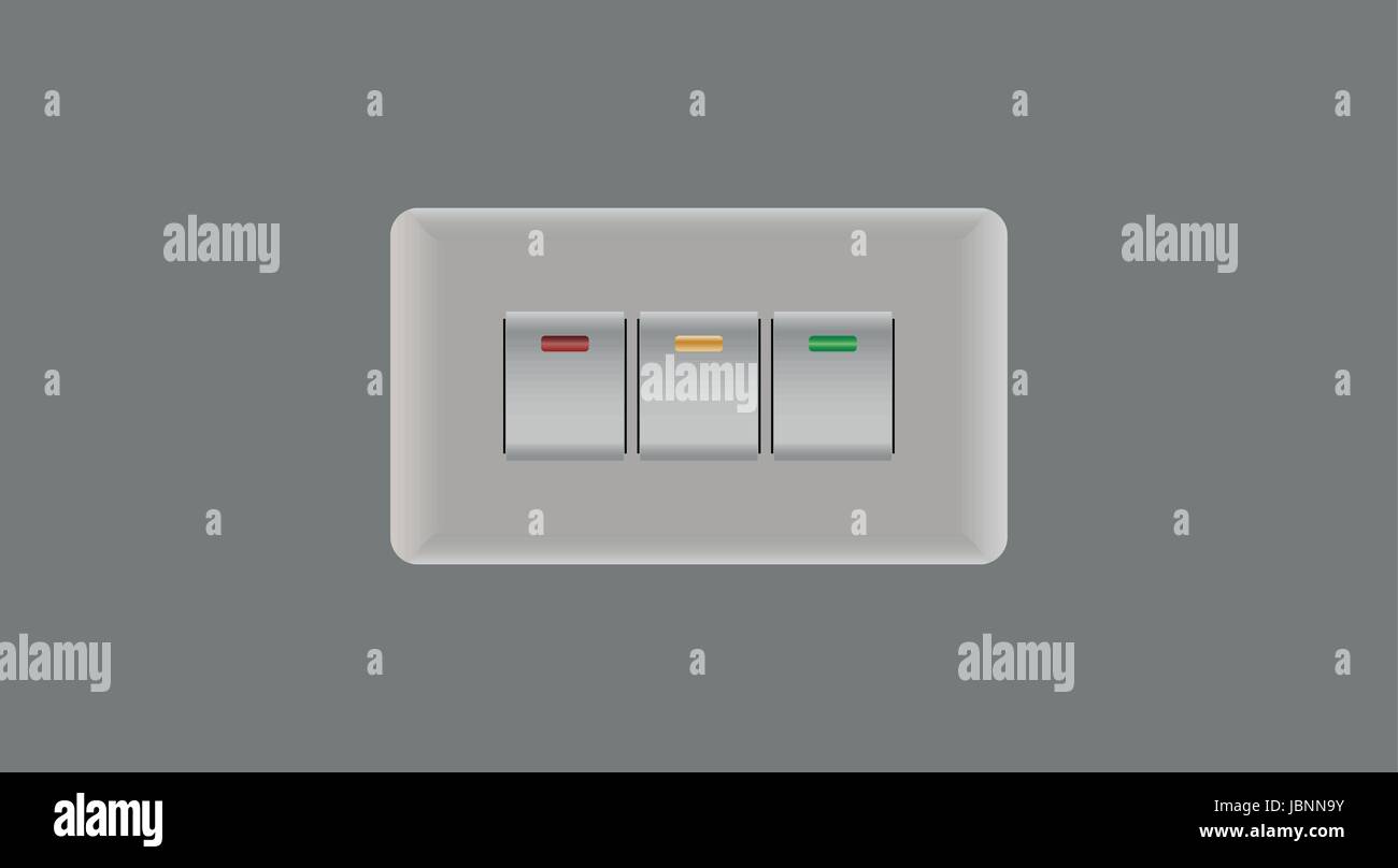 Wall electricity button switch Vector and illustration Stock Vector ...