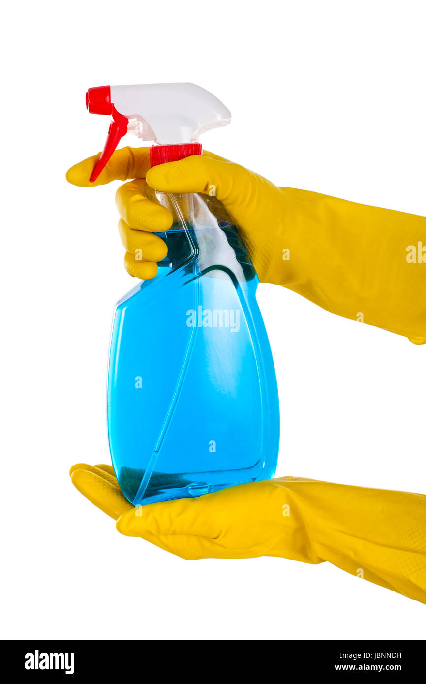 Close up picture of a house-cleaning spray on an isolated background ...
