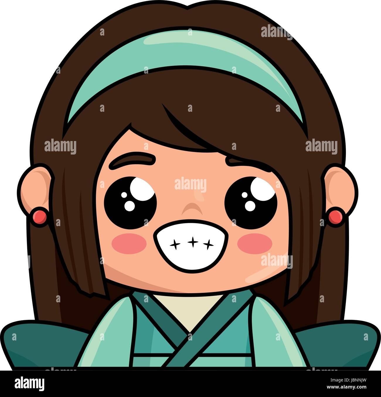 kawaii japanese girl icon Stock Vector Image & Art - Alamy