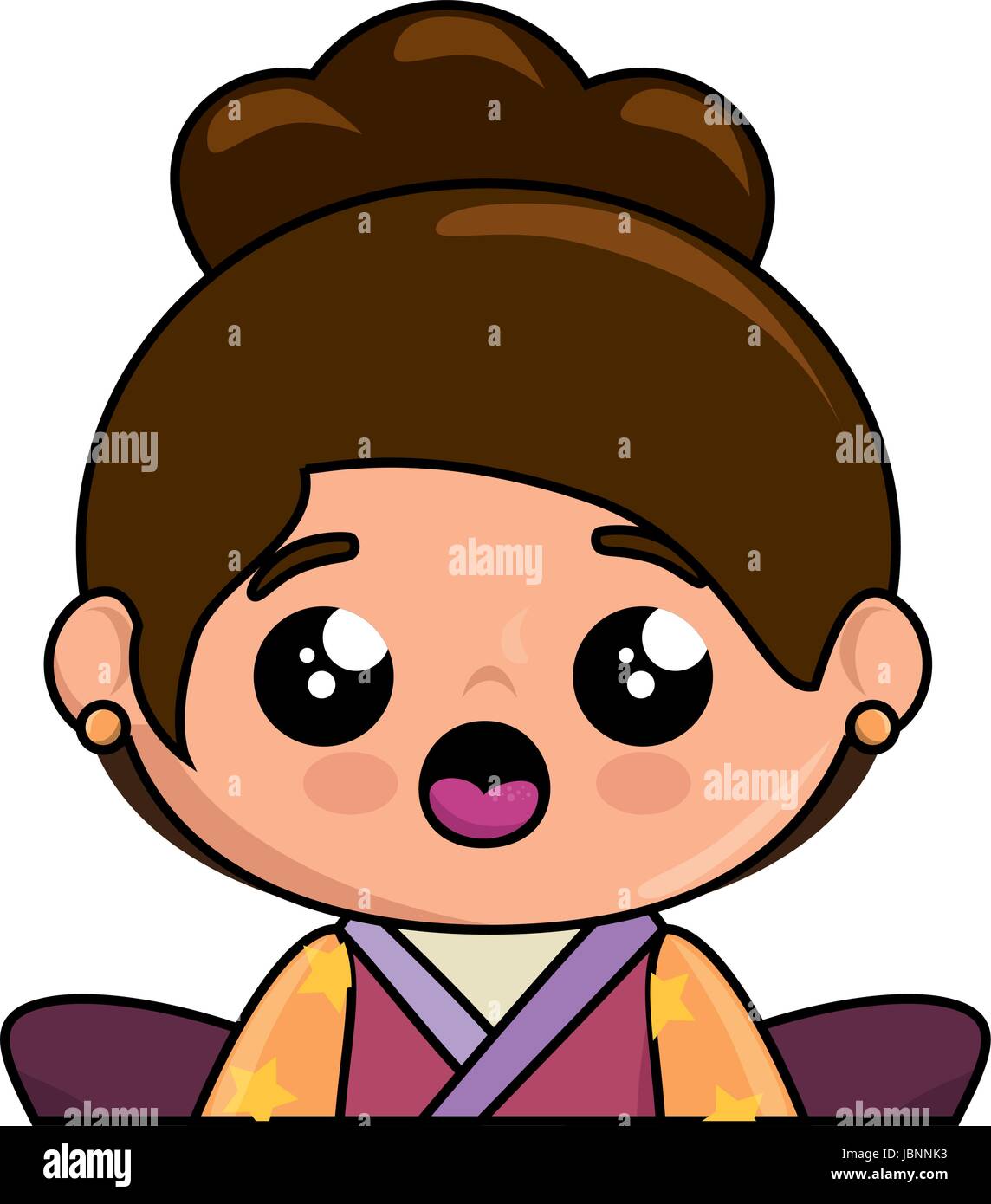 kawaii japanese girl icon Stock Vector Image & Art - Alamy
