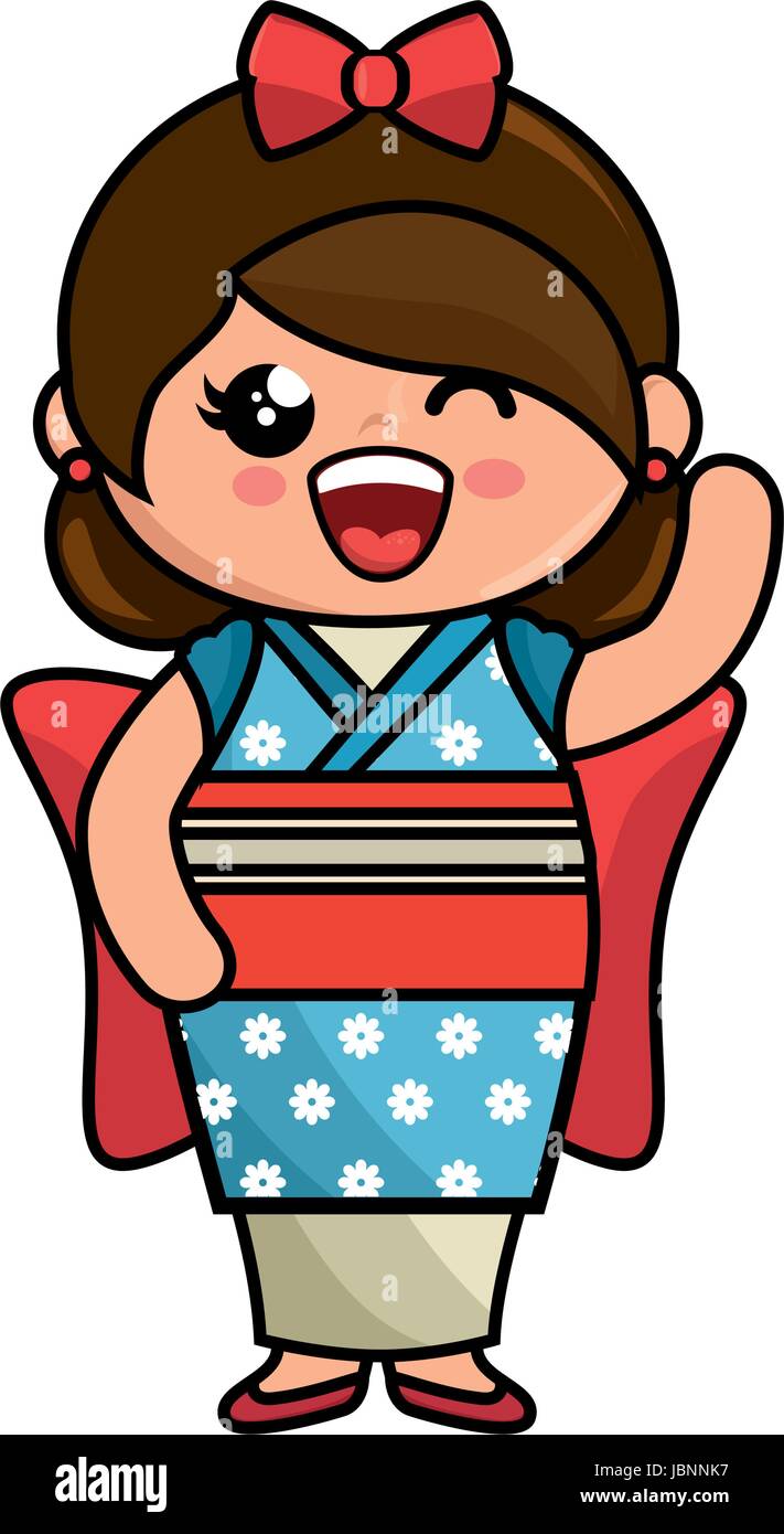 kawaii japanese girl icon Stock Vector Image & Art - Alamy