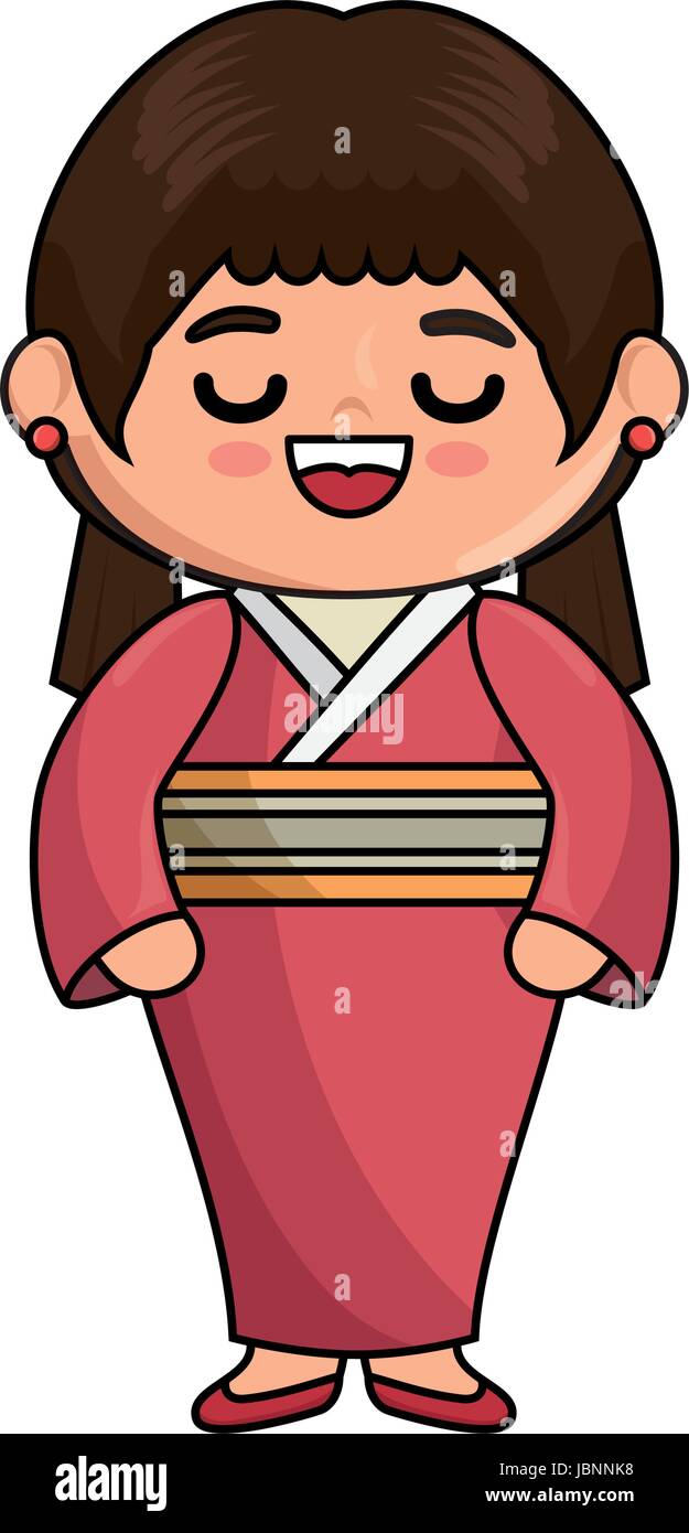 kawaii japanese girl icon Stock Vector Image & Art - Alamy