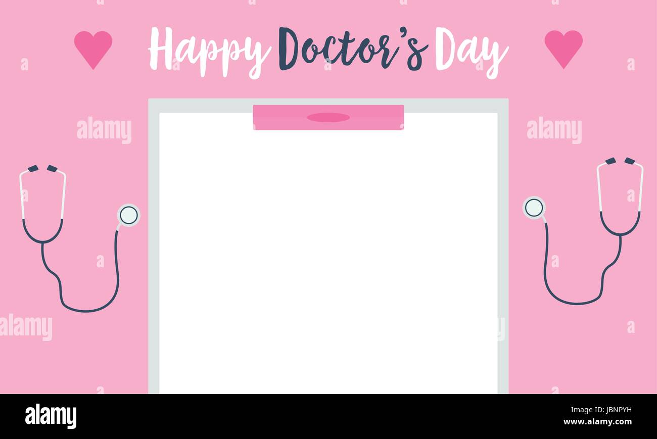 Happy doctor day background illustration vector Stock Vector Image ...