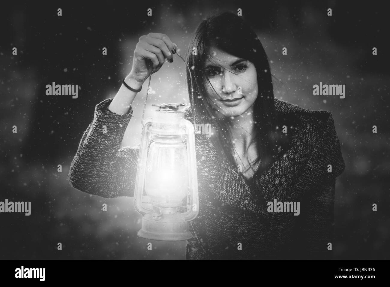 Girl forest wild Black and White Stock Photos & Images - Alamy