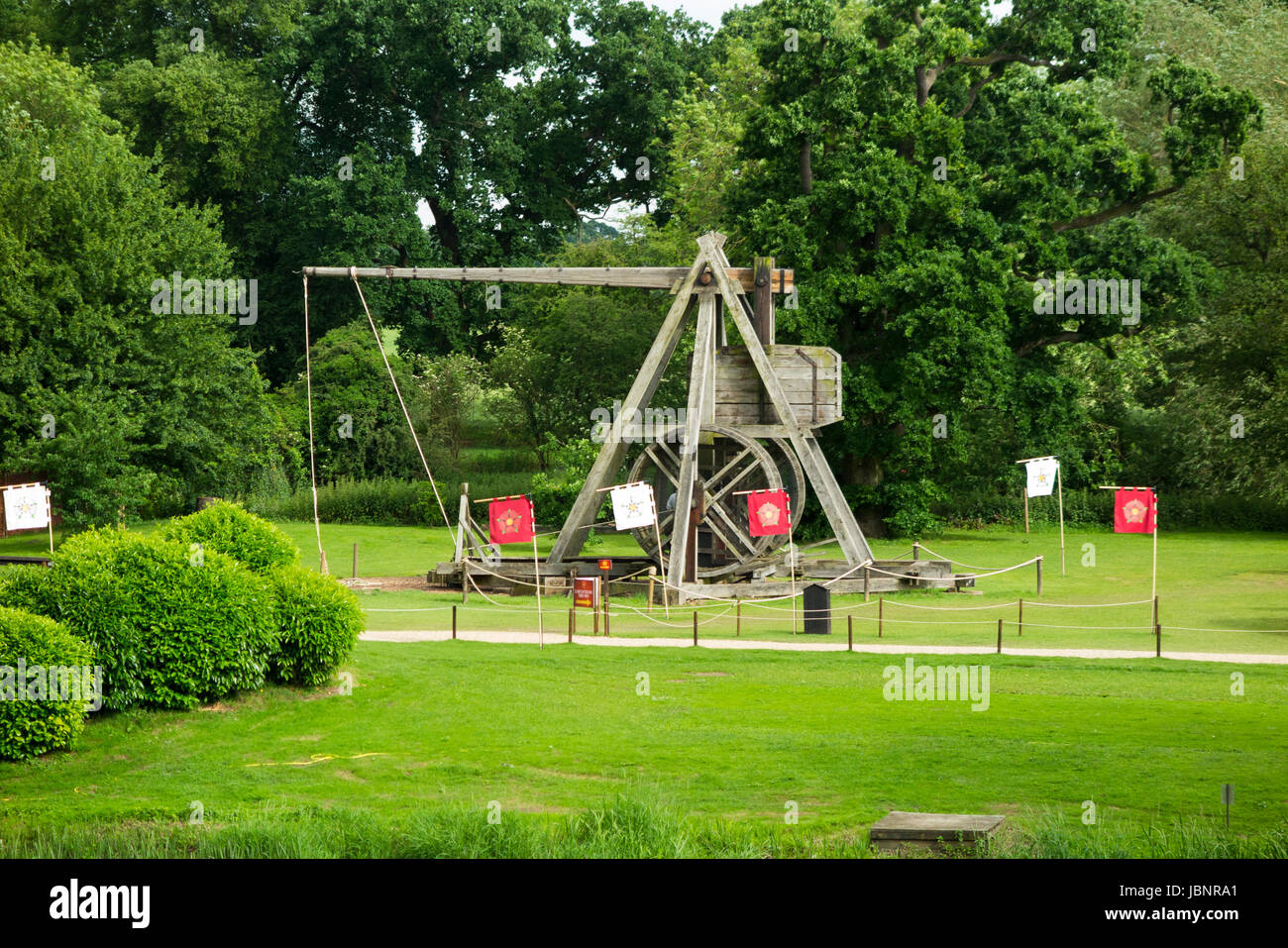 Reproduction Trebuchet siege engine machine in working order and which ...