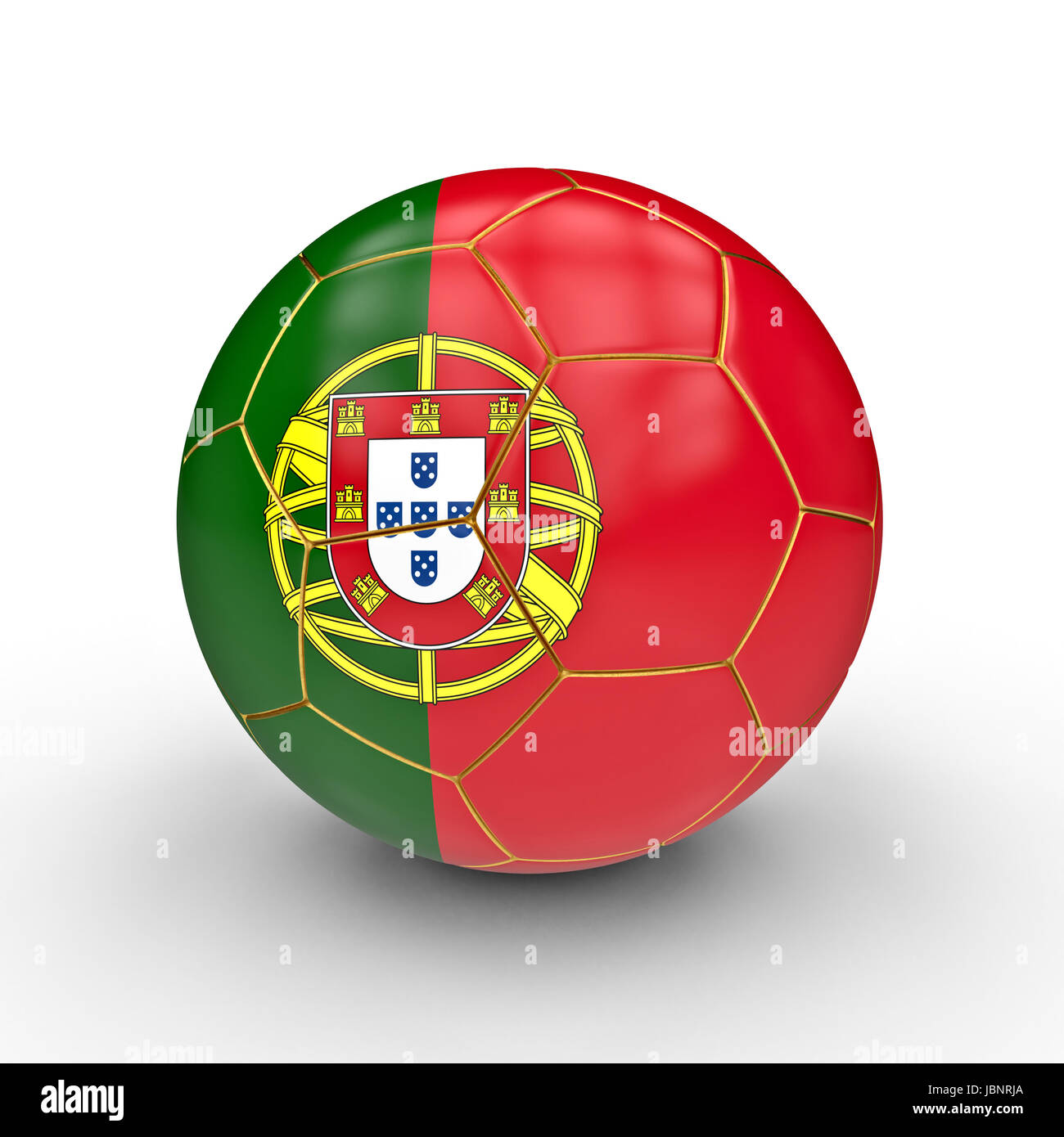 soccer ball portugal flag 3d rendering image Stock Photo - Alamy