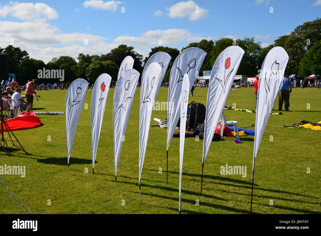 KIte Festival in Russell Park Bedford Bedfordshire England Stock Photo ...